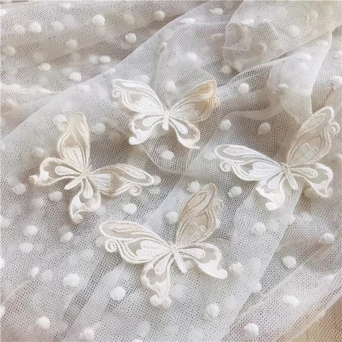 10 Pcs Organza Embroidered Butterfly, Butterfly Embroidered Patch, Lace ...