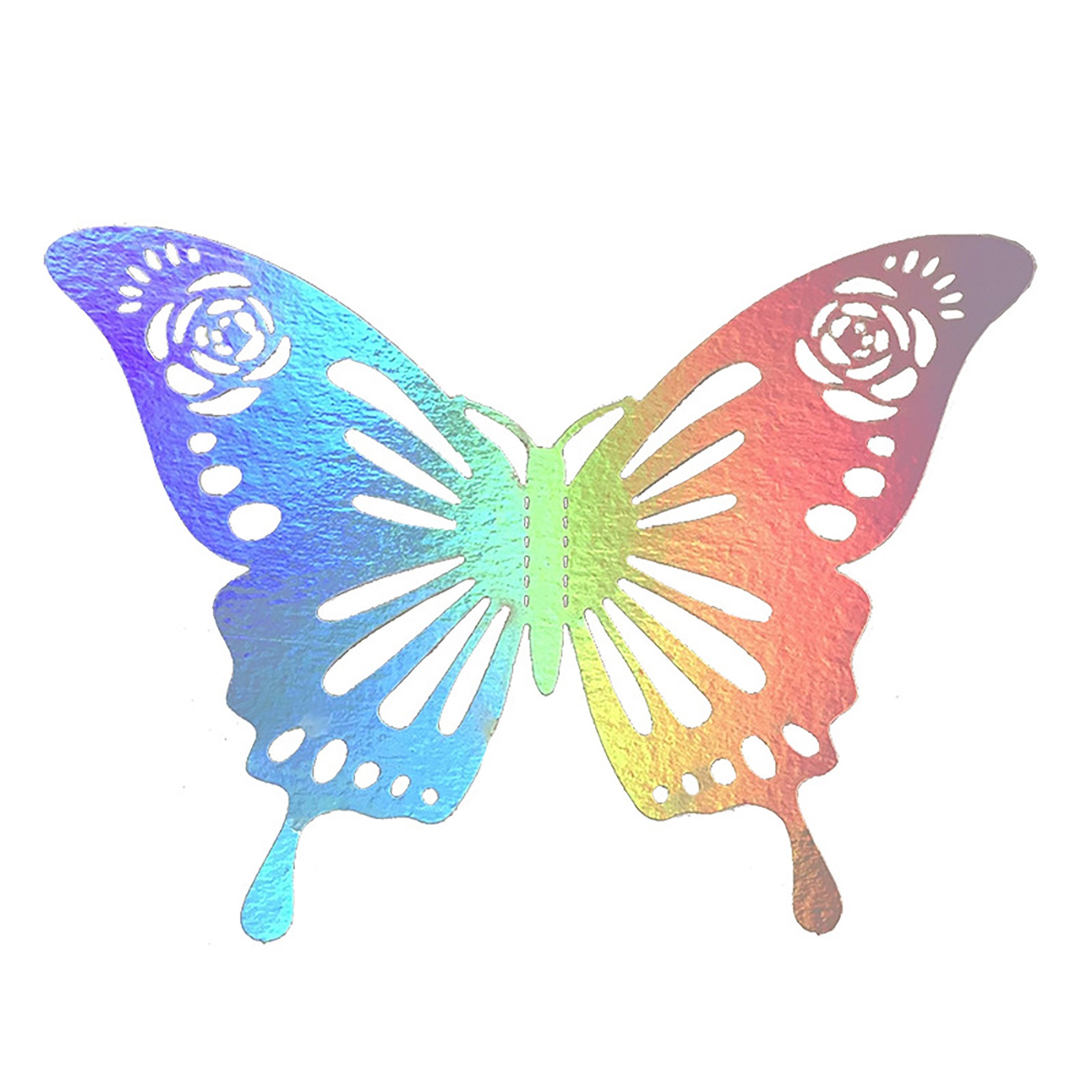 12 Pcs Butterfly Applique, 3D Butterfly Stickers, Colorful Hollow ...