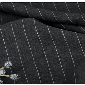 Premium Linen Fabric，striped Linen , Linen Striped Yarn-dyed Fabric ...