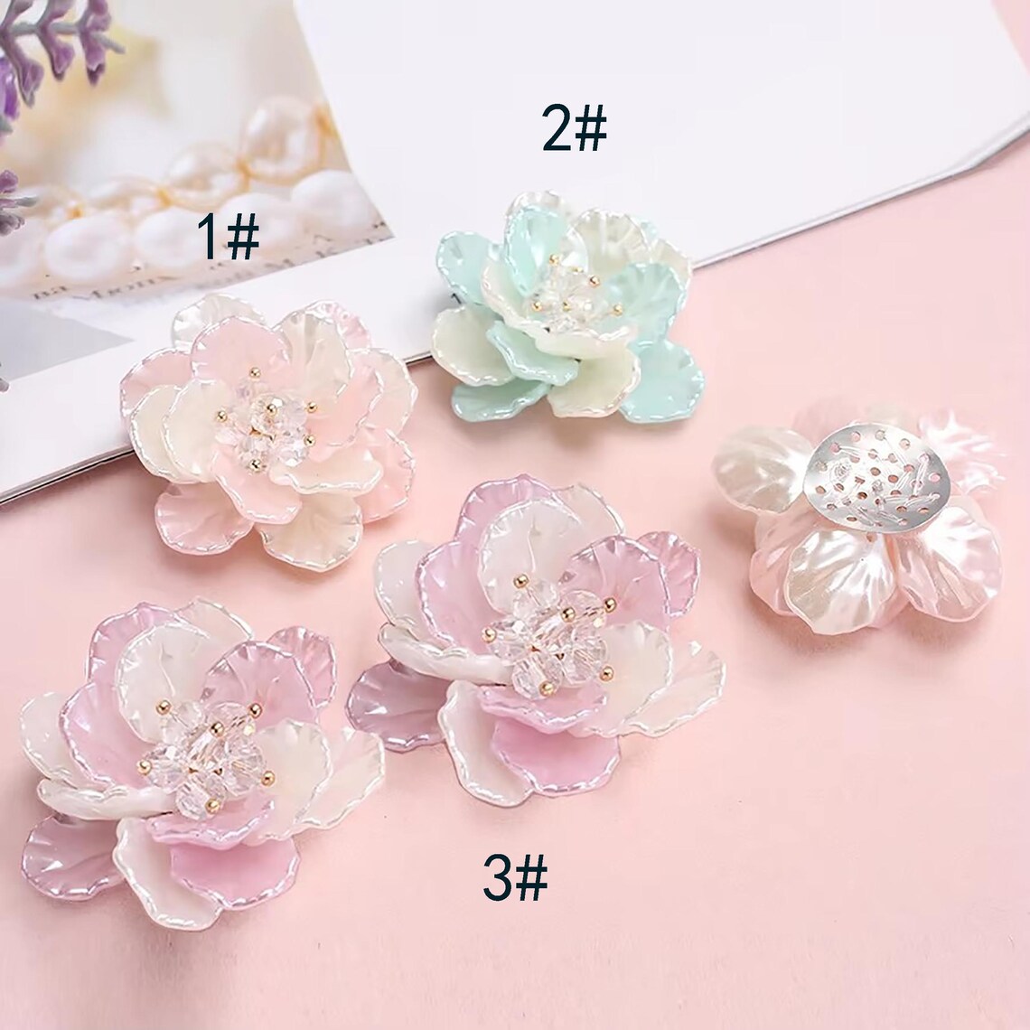 3D Beaded Camellia ，flowers Applique,rhinestone Pearls Applique Patch ...
