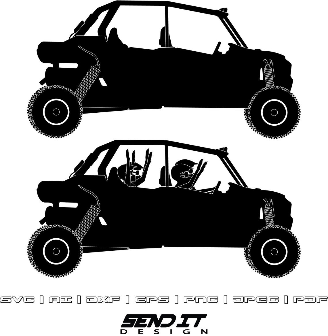 Polaris RZR silueta pegatina calcomanía Svg Ai Dxf Eps Png Jpeg Pdf con ...