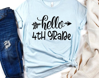 Hello 4th Grade SVG Eps Jpg Png Dxf Files for Cutting - Etsy Australia