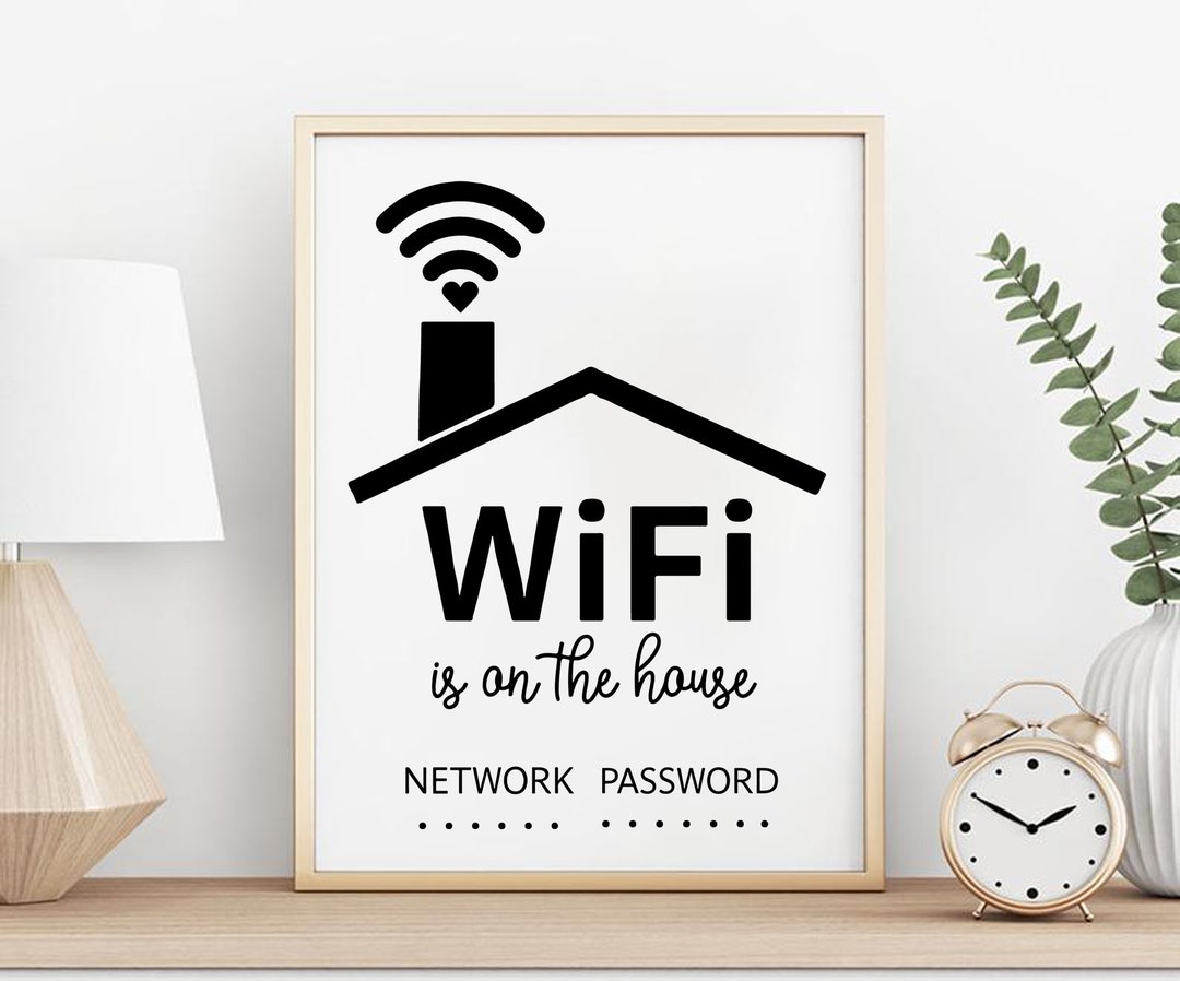 Home Sign Svg, Editable Wifi Sign, Wifi Password, Svg Files for Cricut ...