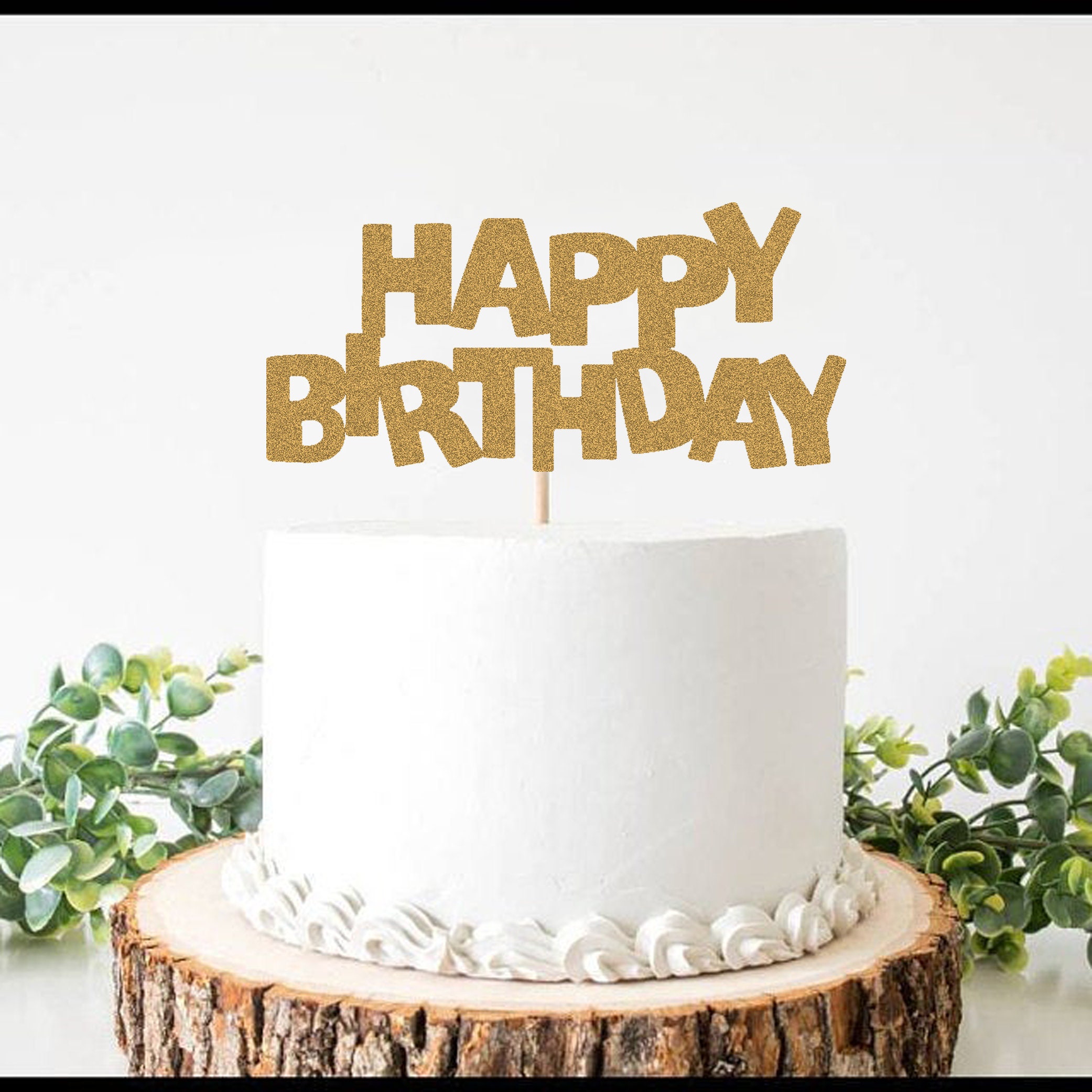 Cake Topper Svg Happy Birthday Svg Birthday Cake Topper SVG - Etsy