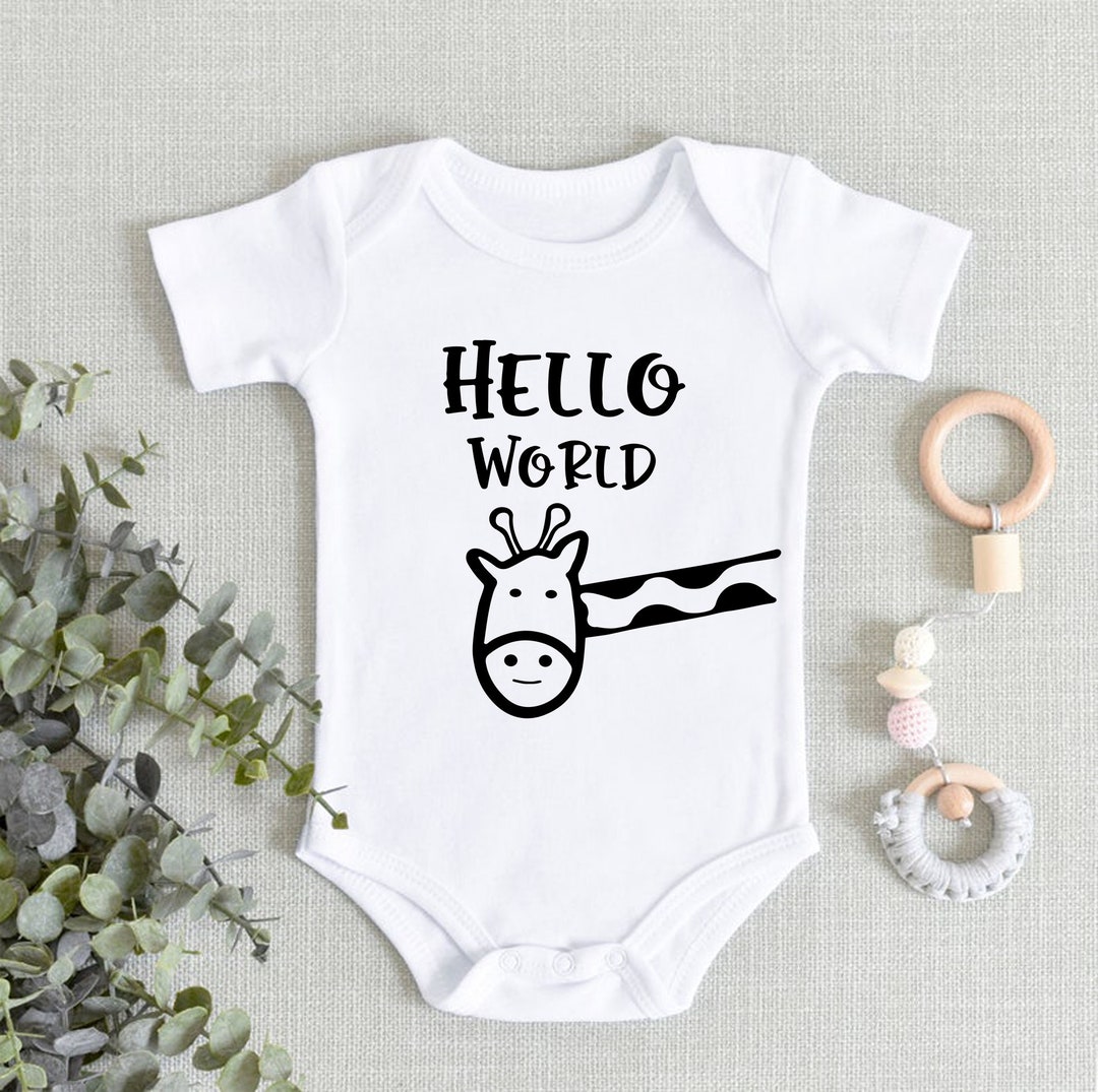 Hello World Svg, Hi I'm New Here Svg, Baby Svg, Giraffe Svg, Newborn ...
