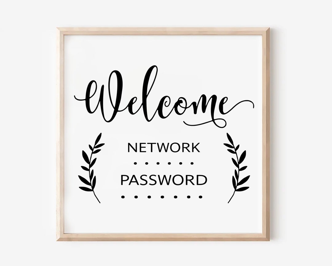 Welcome WIFI Sign Svg, Home Sign Svg, Editable Wifi Sign, Wifi Password ...