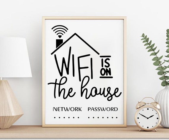 Guest Room Sign Home Sign Svg Editable Wifi Sign Wifi - Etsy