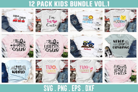 Toddler SVG File Bundle Kids Svg Boy Svg Sister Svg Saying - Etsy