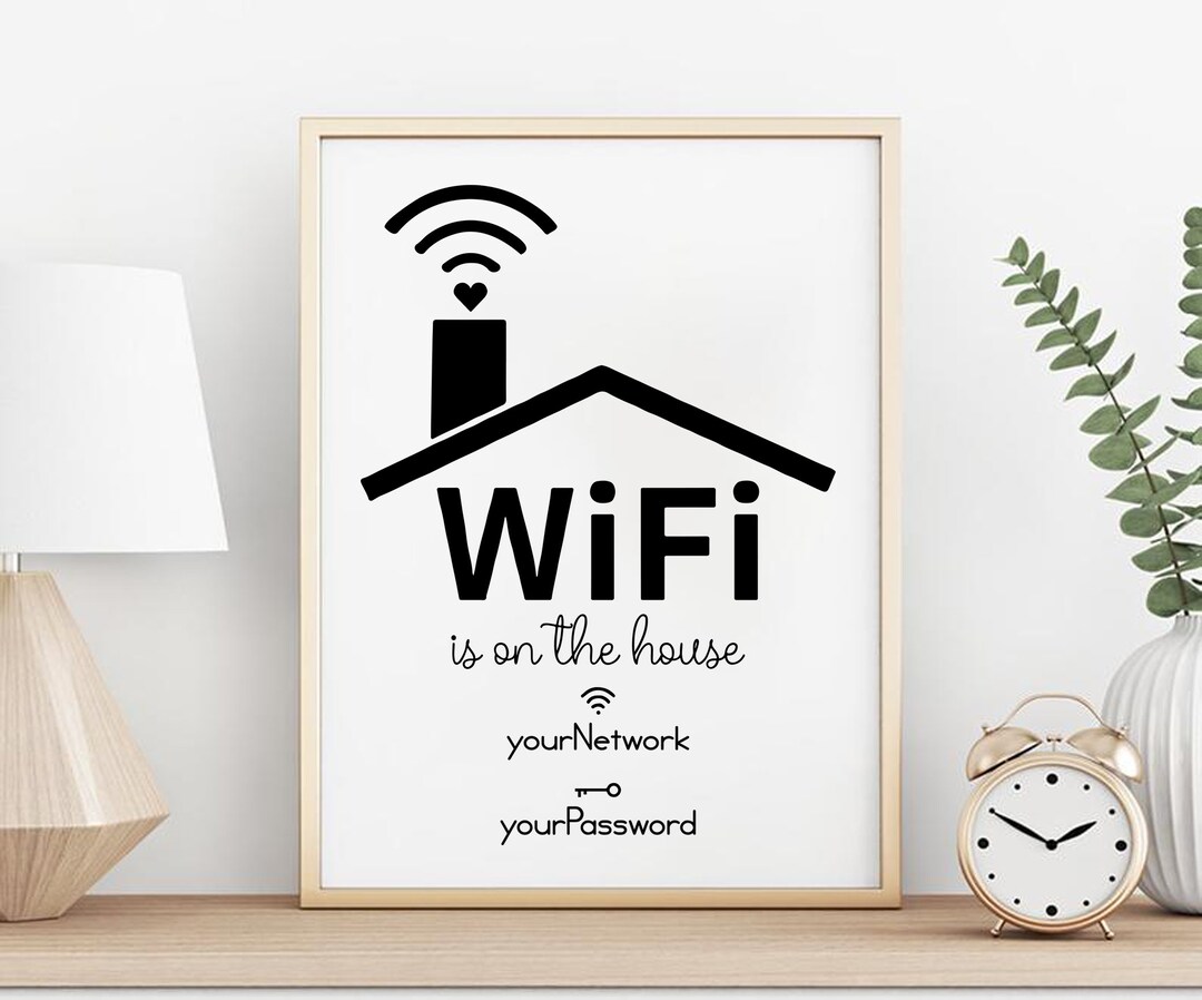 Wifi Password Sign Svg, Home Sign Svg, Editable Wifi, Svg Files for ...
