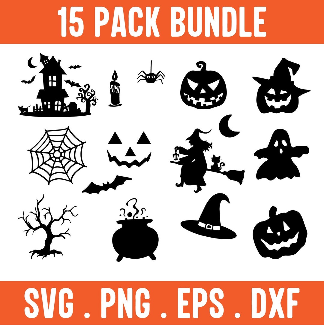 Halloween SVG Bundles, Witch, Halloween Spooky House, Spiders, Svg ...