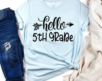 5th Grade SVG File, Hello Fifth Grade Svg File, First Day of School Svg ...