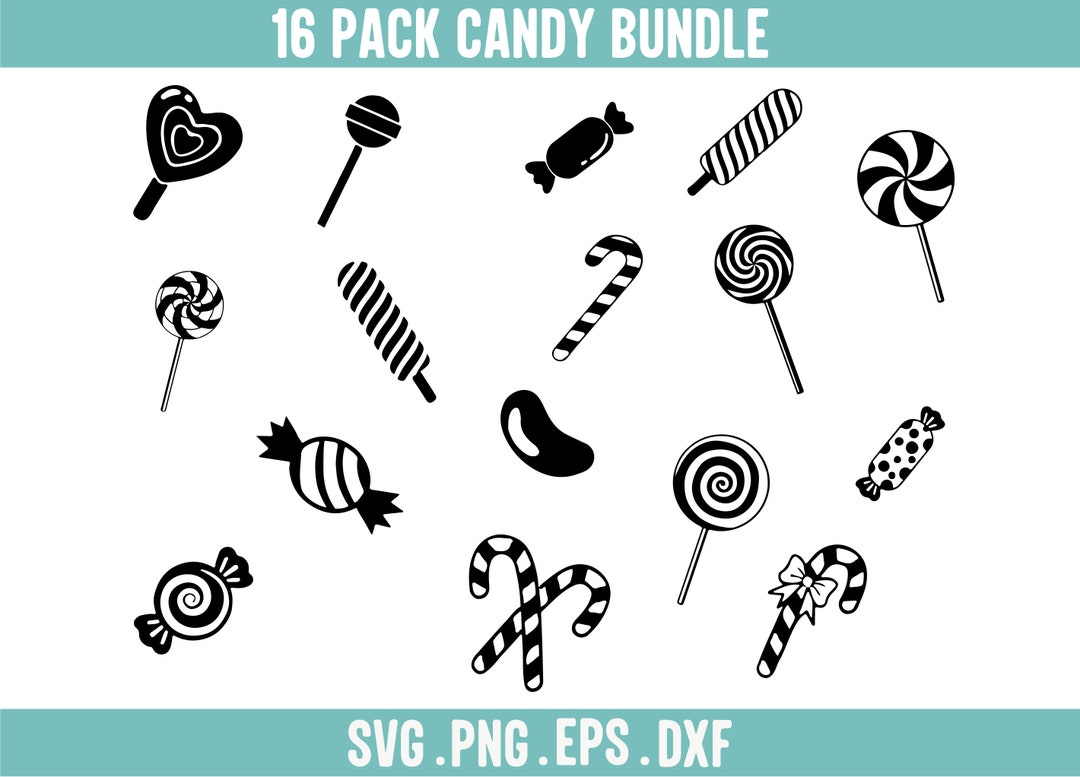 Candy Svg, Candy Bundle SVG, Candy Silhouette, Candy Clipart, Digital ...