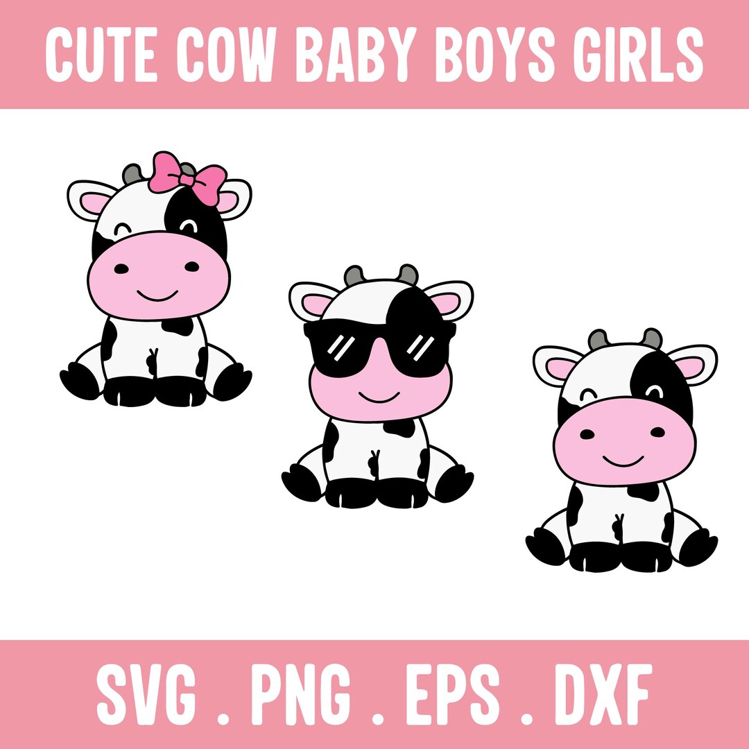 Baby Cow Svg, Animal Cute Svg, Cow Svg Farm Animal, Cow Png, Baby Farm ...