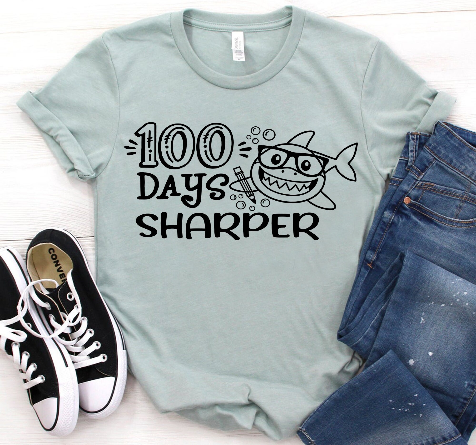 100 Days Sharper Svg 100th Day of School Svg Eps Png Kids - Etsy