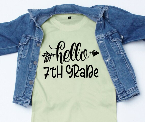Hello Seventh Grade SVG Back to School SVG Hello 7th Grade - Etsy