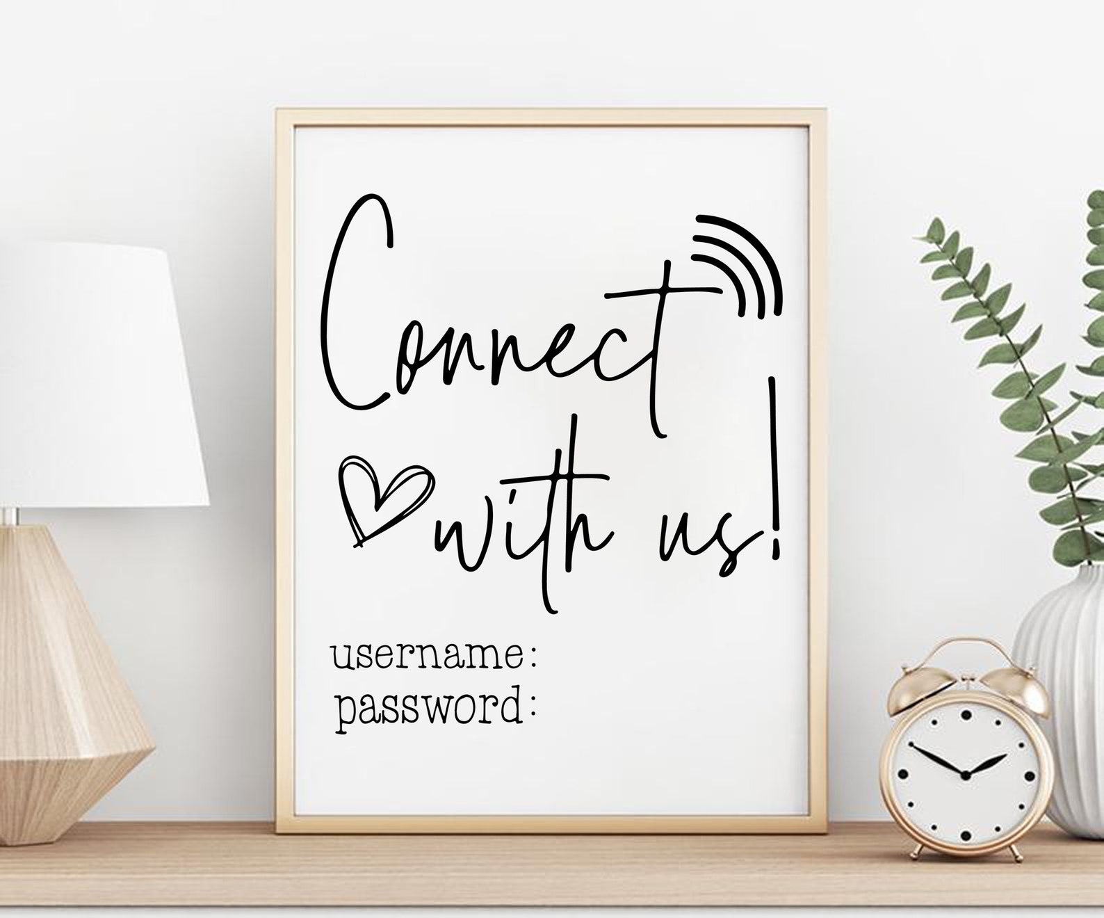 Connect With Us Svg Guest Room Sign Home Sign Svg Wifi - Etsy