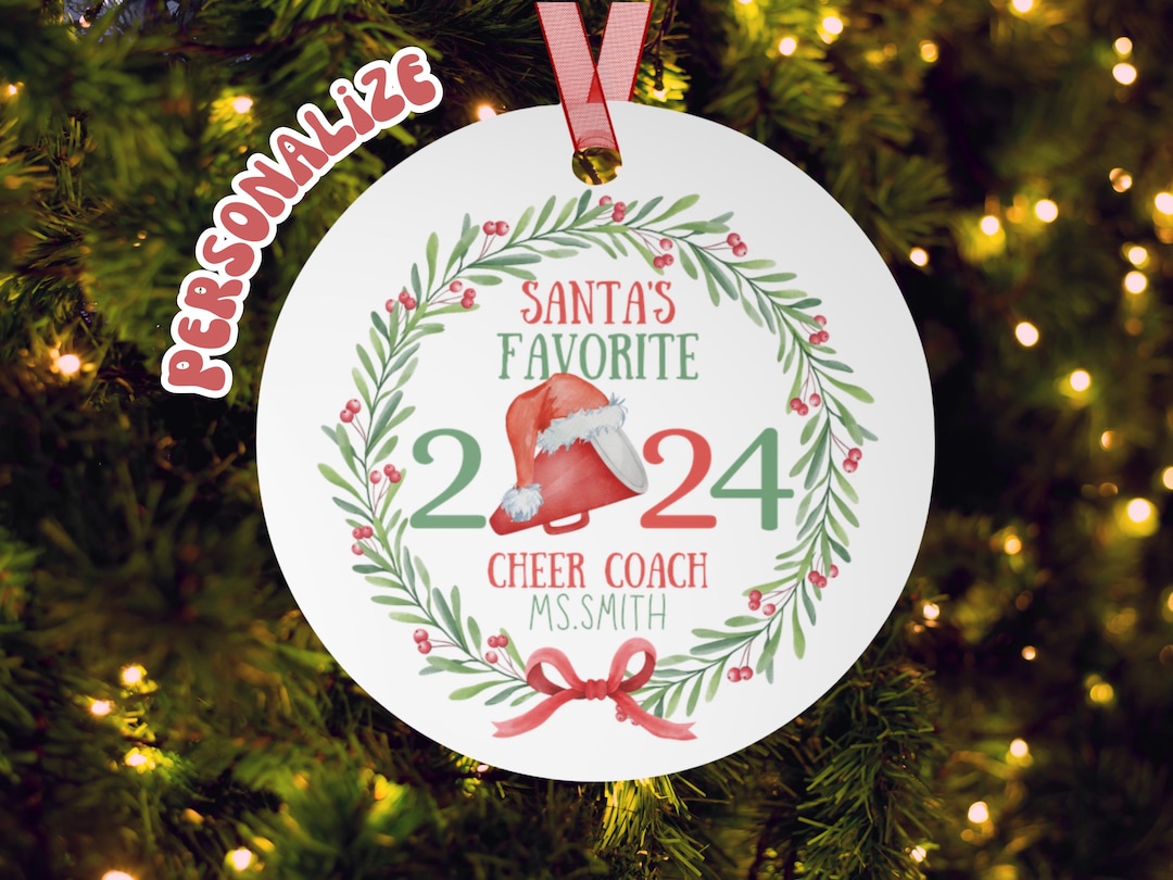 Personalized Cheer Coach Christmas Ornament, Gift for Cheer Coach ...