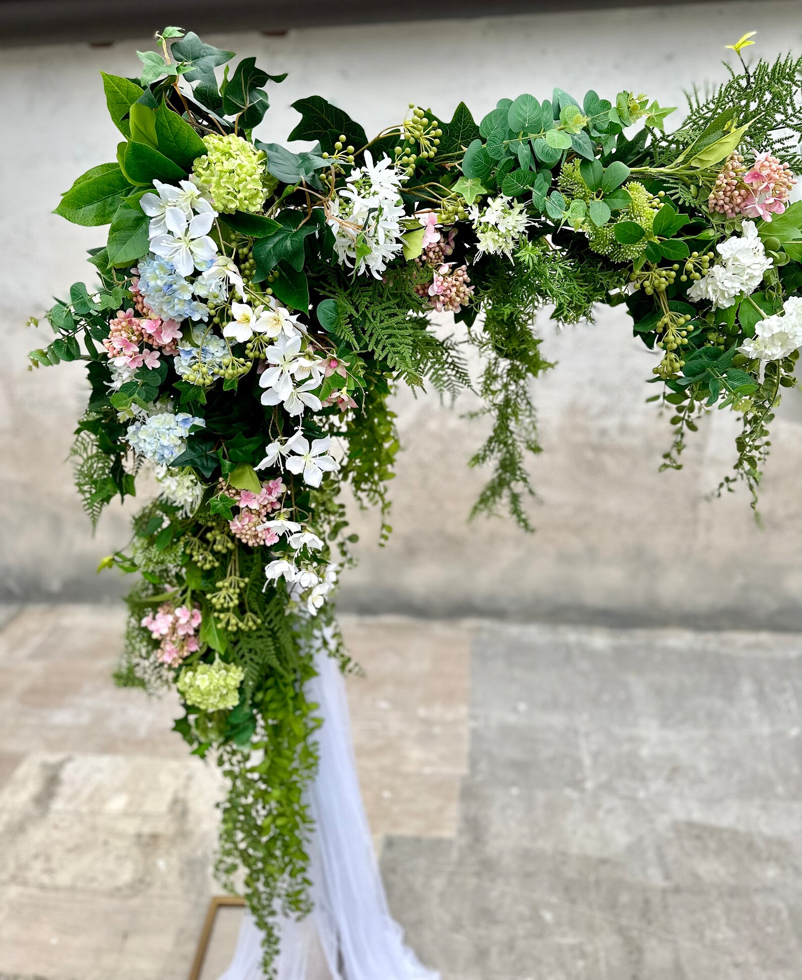 Wedding Arch Flowers With Plants Flowers Garland for Wedding Decor Fake ...
