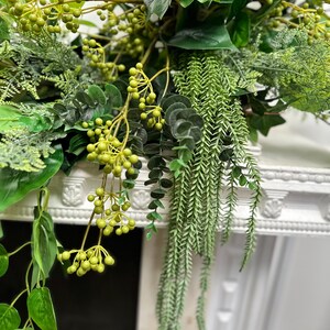 Artificial Fake Garland With Eucalyptus Plants Greenery Decor Real Tach ...