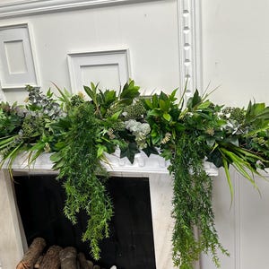 Elegant Greenery Garland With Eucalyptus Artificial Plant Decor Real ...