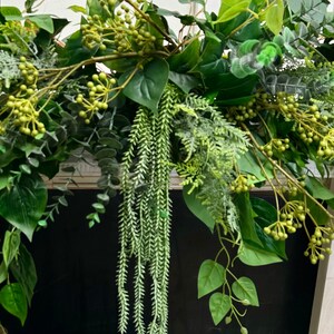 Artificial Fake Garland With Eucalyptus Plants Greenery Decor Real Tach ...