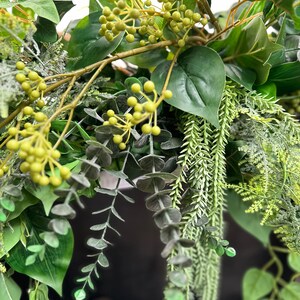 Artificial Fake Garland With Eucalyptus Plants Greenery Decor Real Tach ...