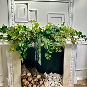 Artificial Fake Garland With Eucalyptus Plants Greenery Decor Real Tach ...