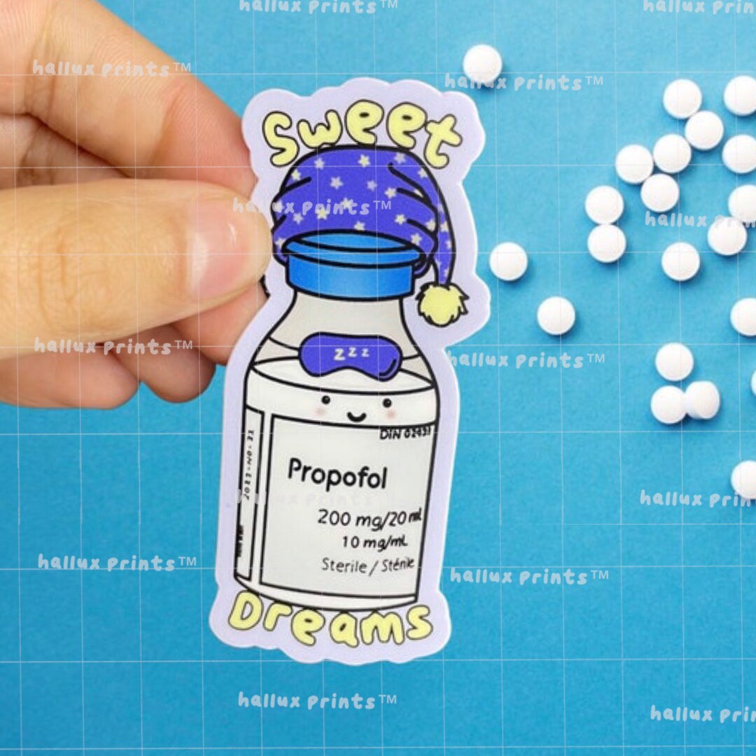 Pharmacy Propofol Vinyl Sticker Die Cut Medical Pun Jokes Waterproof ...