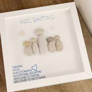 Teacher Pebble Art Shadow Box - Etsy