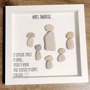 Teacher Pebble Art Shadow Box - Etsy