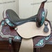 Western Show Saddle Horse Tack Silver Premium Genuine Cowhide Leather ...