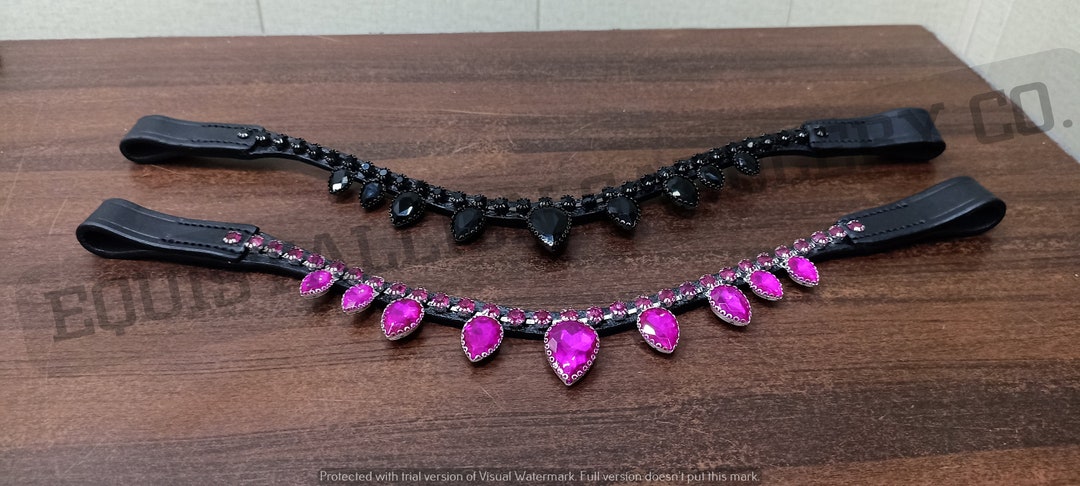 New Crystal Drop Browband With Dressage Bling Sparkling Crystal for ...