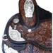 Western Show Saddle Horse Tack Silver Premium Genuine Cowhide Leather ...