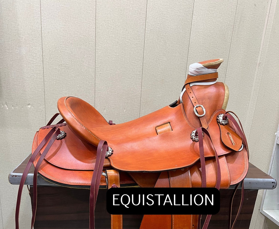 Leather Western Wade Saddle Roping Ranch Horse Tack Western Riding ...