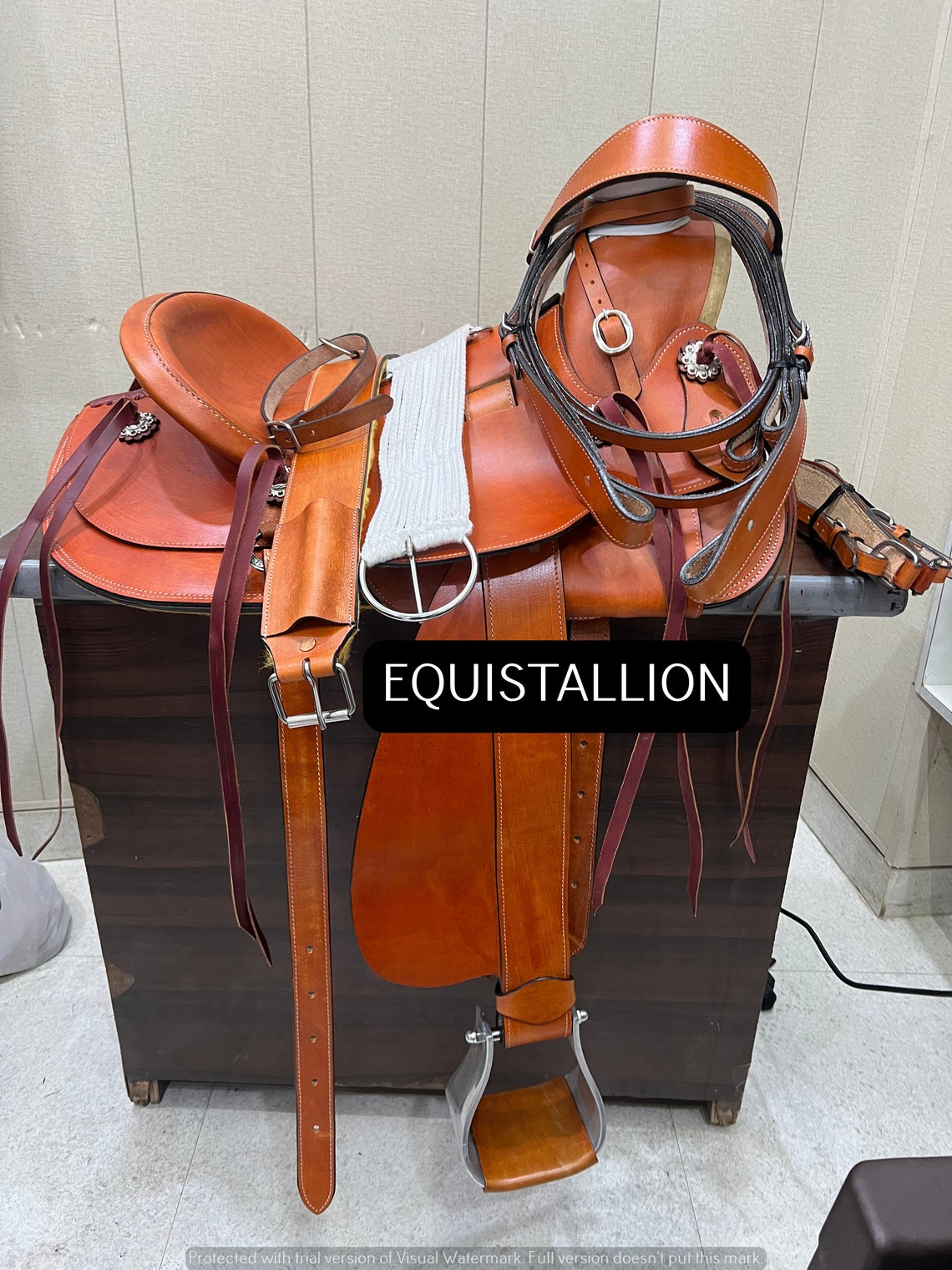 Leather Western Wade Saddle Roping Ranch Horse Tack Western Riding ...