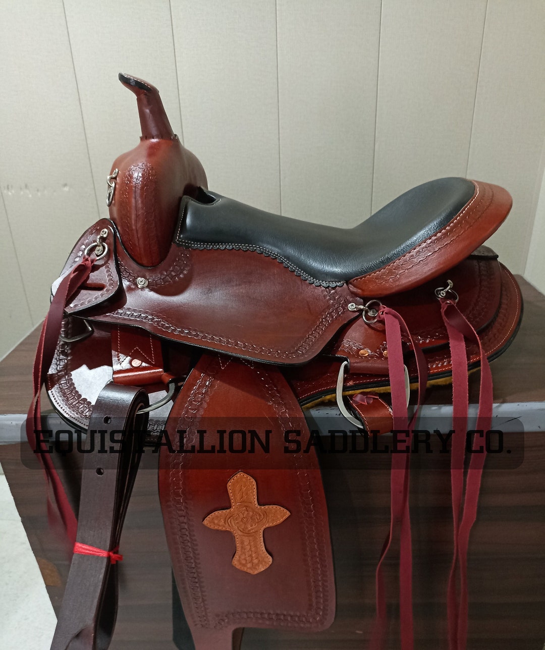 Equistallion New Trail Endurance Leather Western Saddle Beautifully ...