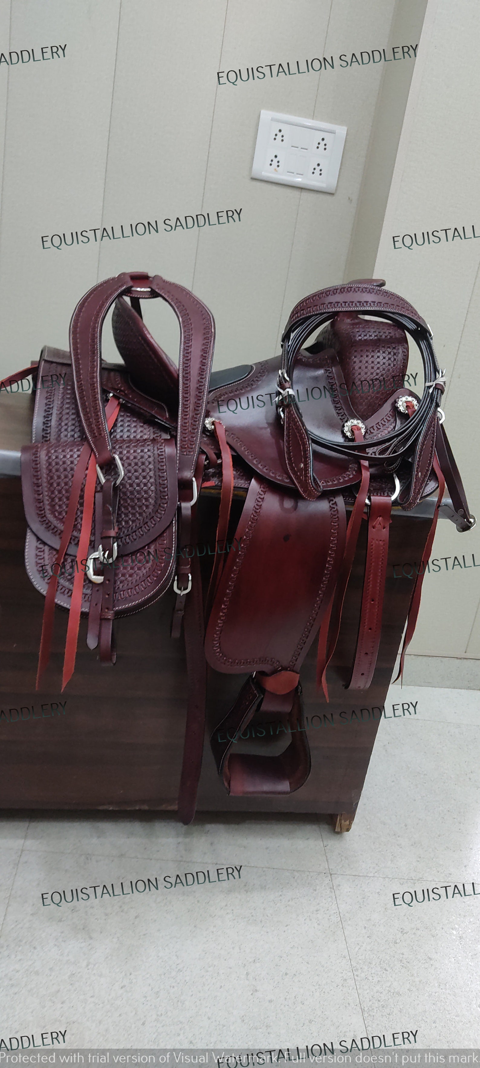 Wade Tree Fork Western Premium Leather Equestrian Roping Ranch Work ...