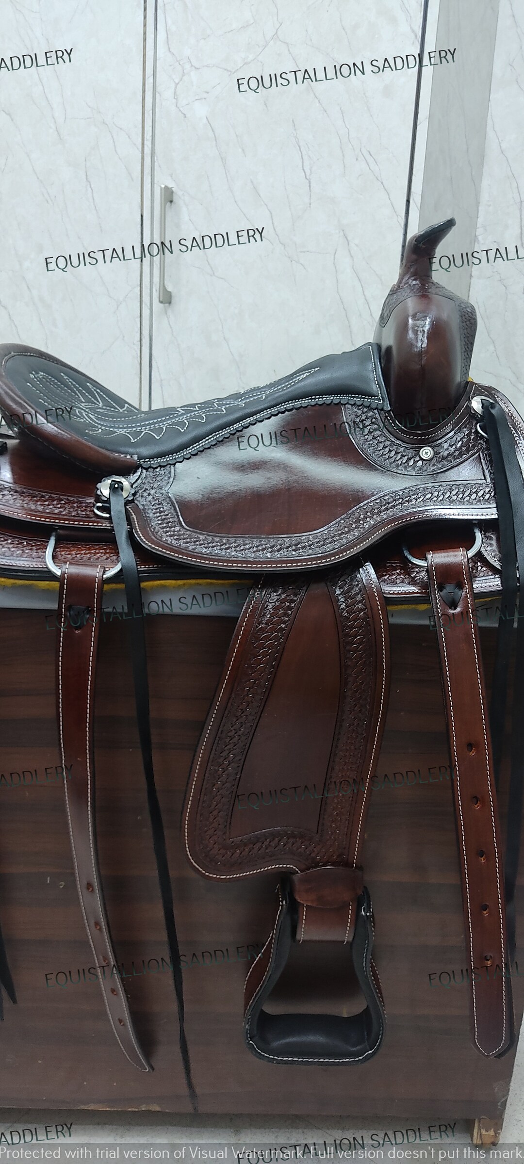 Leather Western Endurance Horse Saddle Premium Western Trail Pleasure ...