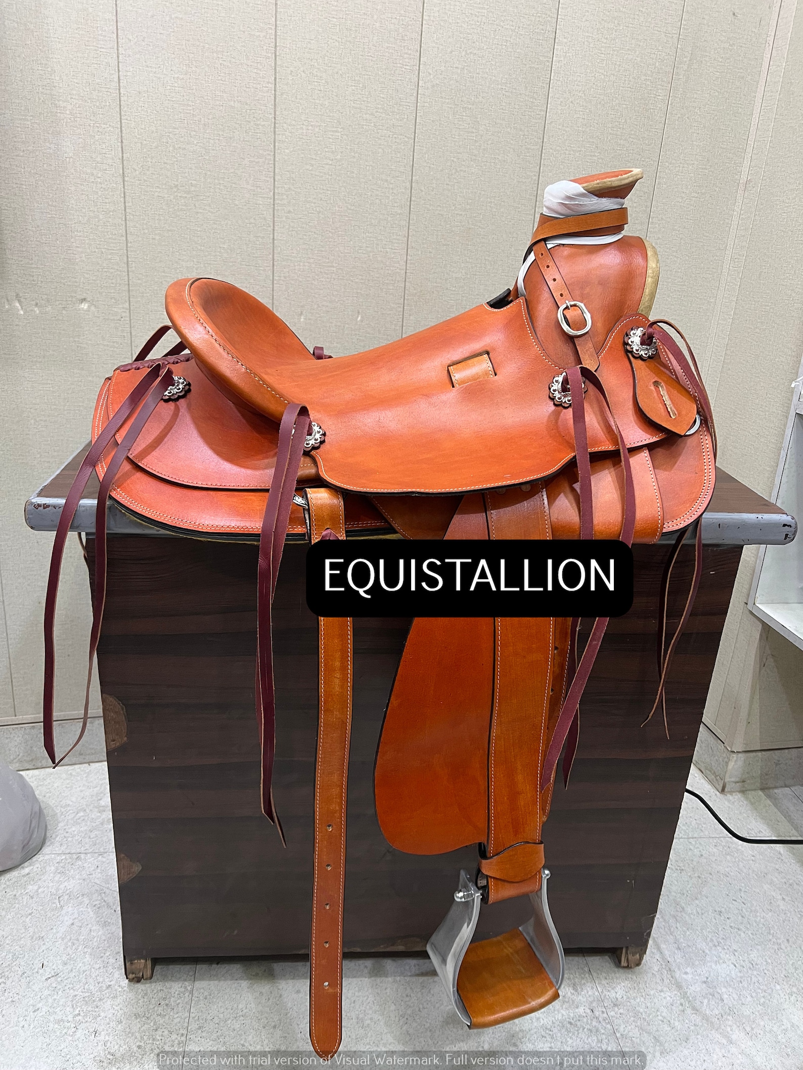 Leather Western Wade Saddle Roping Ranch Horse Tack Western Riding ...