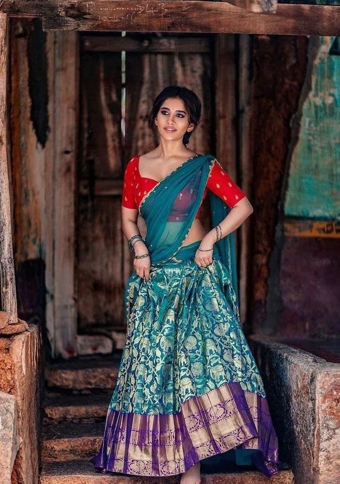 Indian Langa Voni Silk Lehenga Kanjivaram Silk Traditional - Etsy