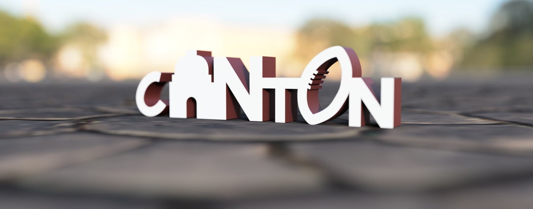 Canton Sign | Centennial Plaza Replica | 3D Printed Ohio Decor - Etsy