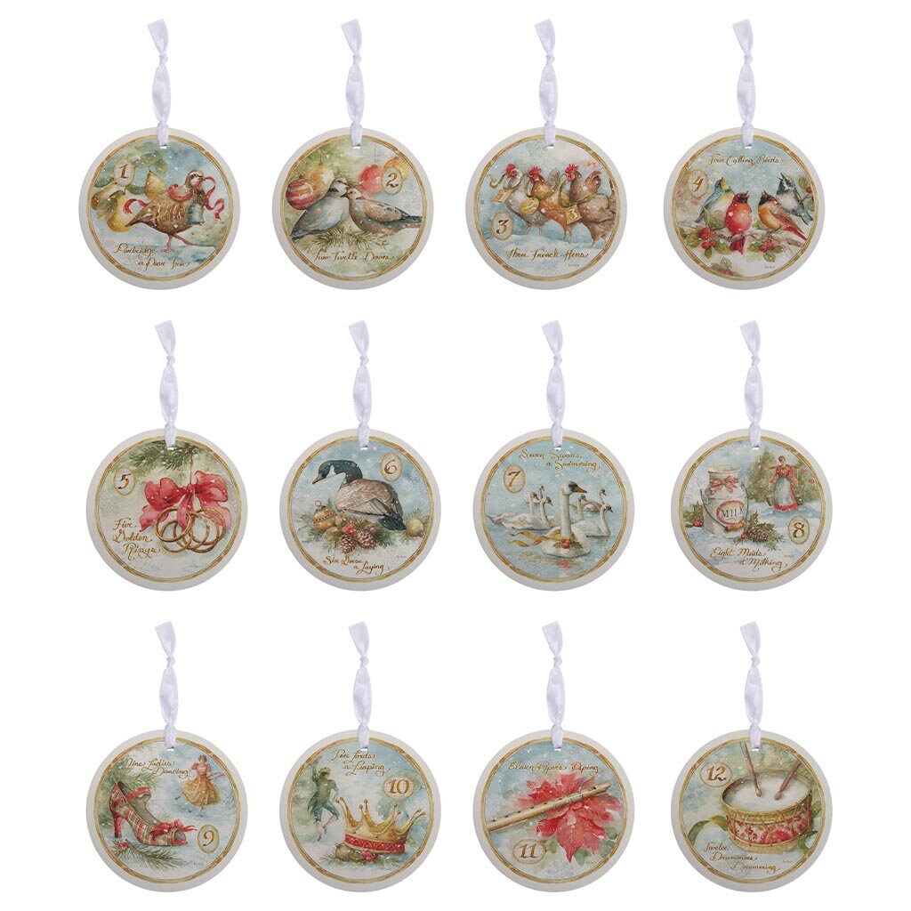 Full Set of All 12 Days of Christmas Ornaments - Etsy