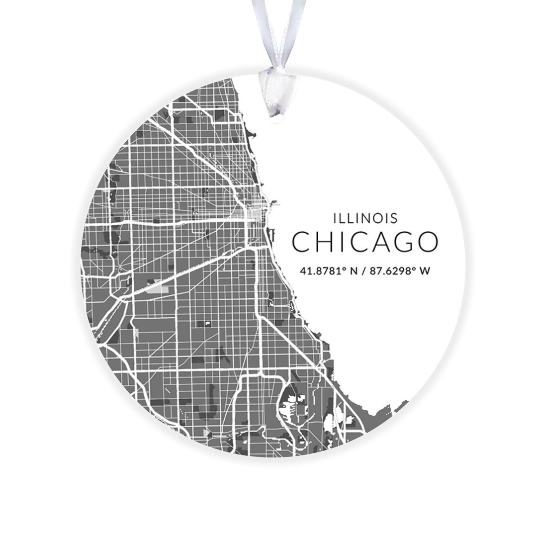Minimalistic Chicago Map - Etsy