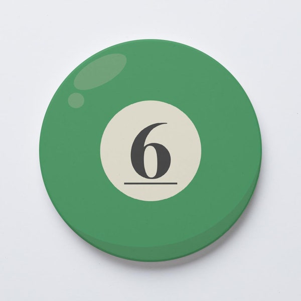 Number 6 Pool Ball - Etsy
