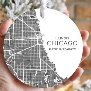 Minimalistic Chicago Map - Etsy
