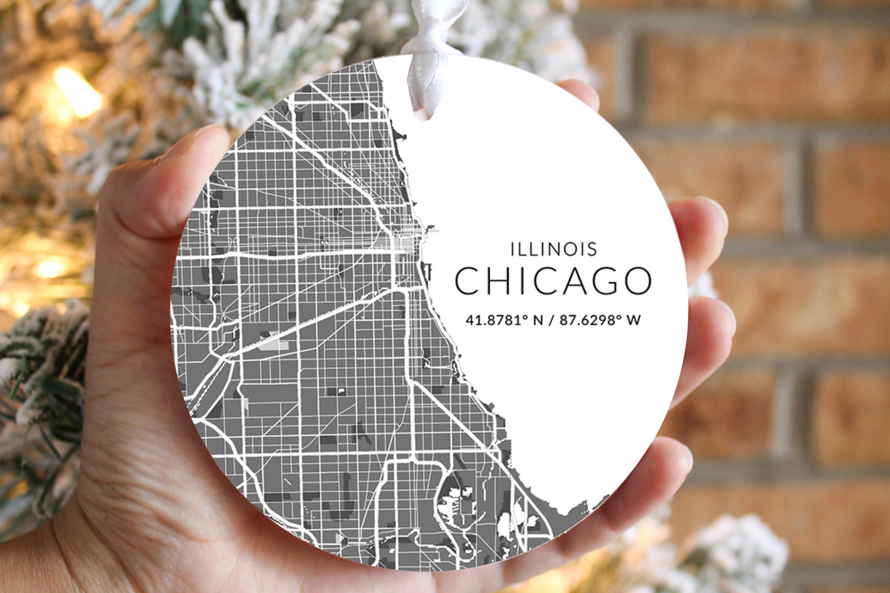 Minimalistic Chicago Map - Etsy