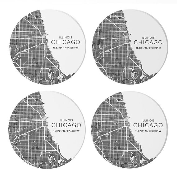 Minimalistic Chicago Map - Etsy
