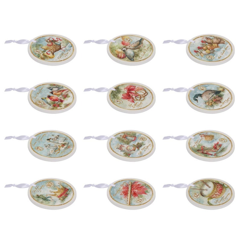 Full Set of All 12 Days of Christmas Ornaments - Etsy