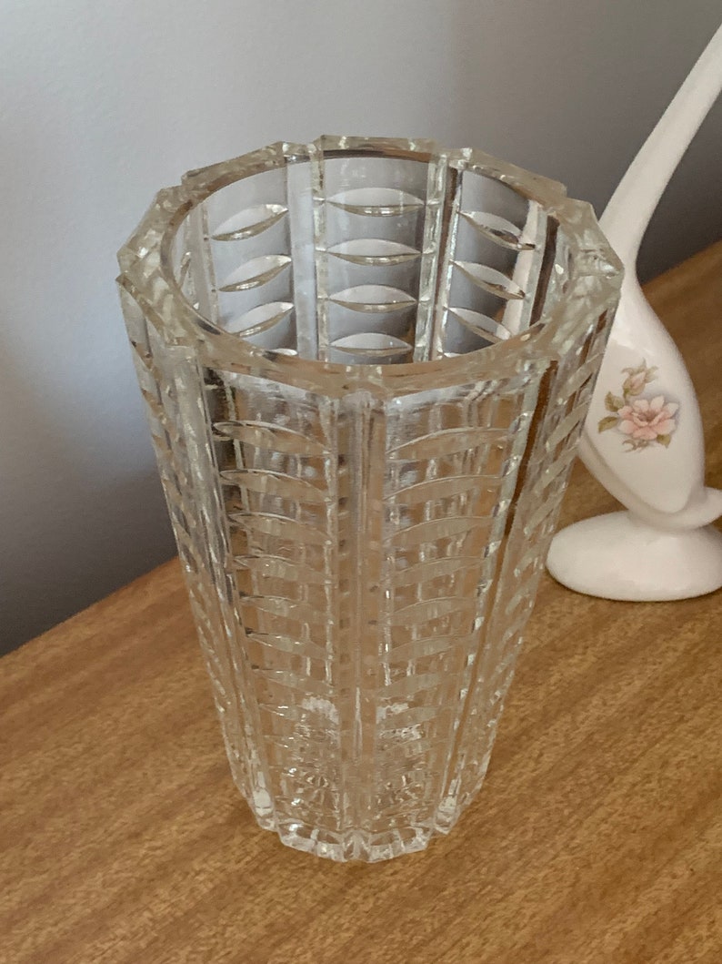 Vintage Art Deco Depression Glass Vase Urn - Etsy Australia