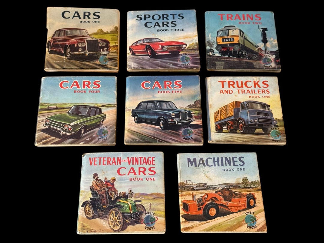 Vintage Orbit Books Cars,collectible Novel of Sports Cars, Trains ...